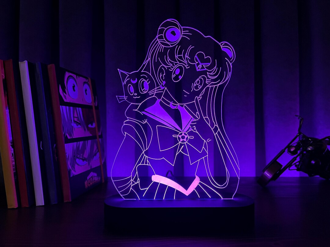 Anime and Manga Night Light, Anime Desk Lamp W/ RGB Remote Control ...