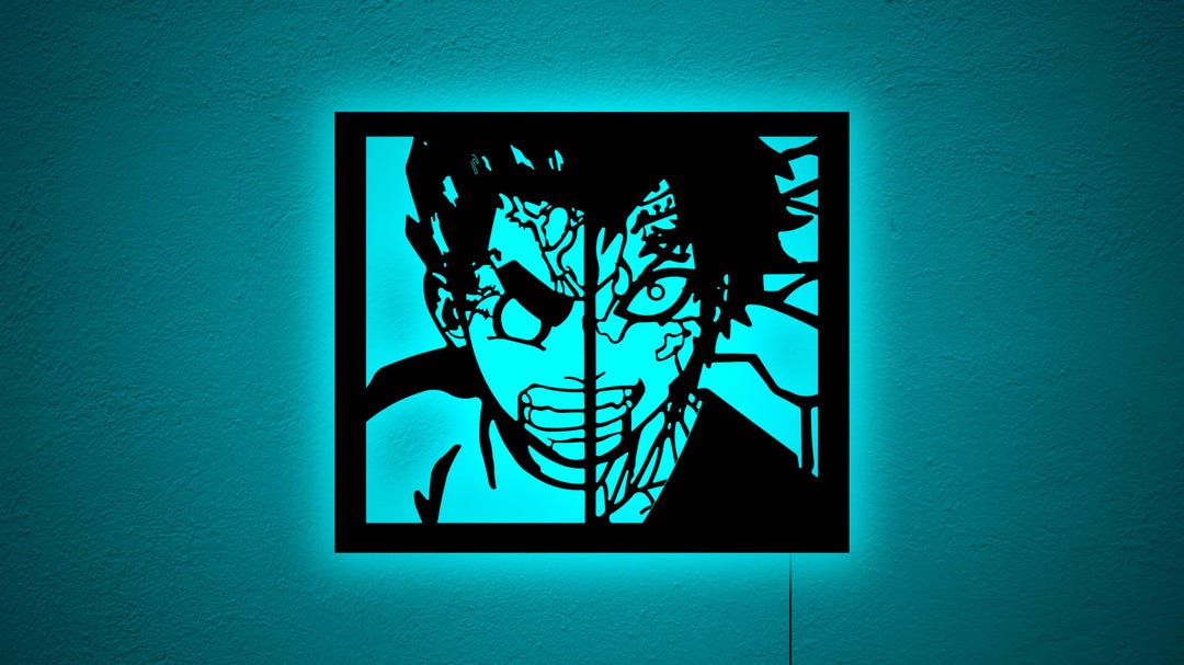 Anime Lighted Wall Decor, Anime and Manga Wall Hanging, Anime Wall Sign ...