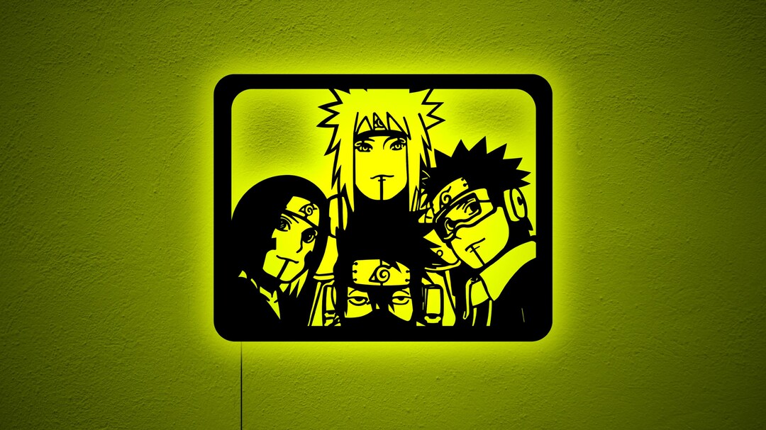 Anime Lighted Wall Decor, Anime and Manga Wall Hanging, Anime Wall Sign ...