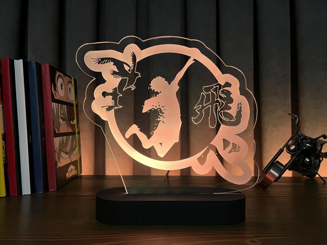Anime and Manga Night Light, Anime Desk Lamp W/ RGB Remote Control ...