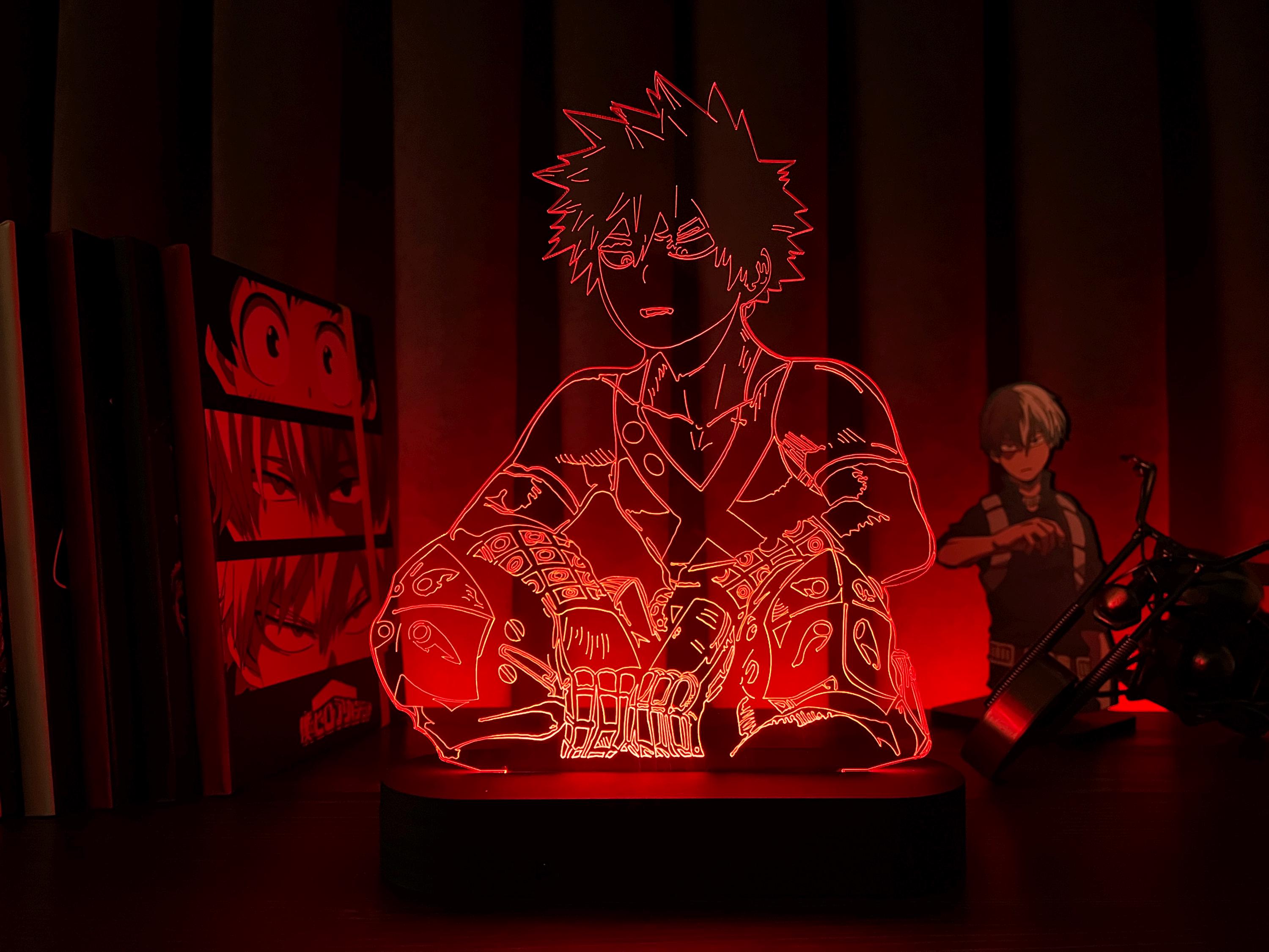 Anime and Manga Night Light, Anime Desk Lamp W/ RGB Remote Control ...