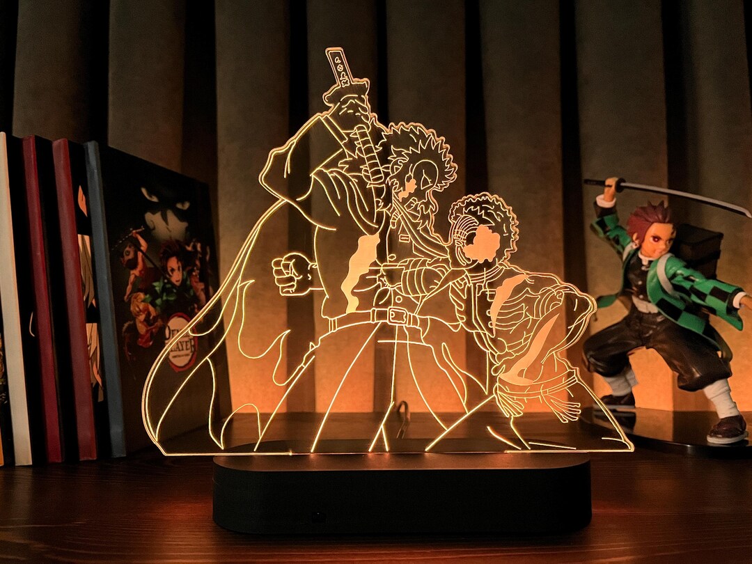 Anime and Manga Night Light, Anime Desk Lamp W/ RGB Remote Control ...