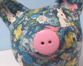Bunny piggy bank | Etsy