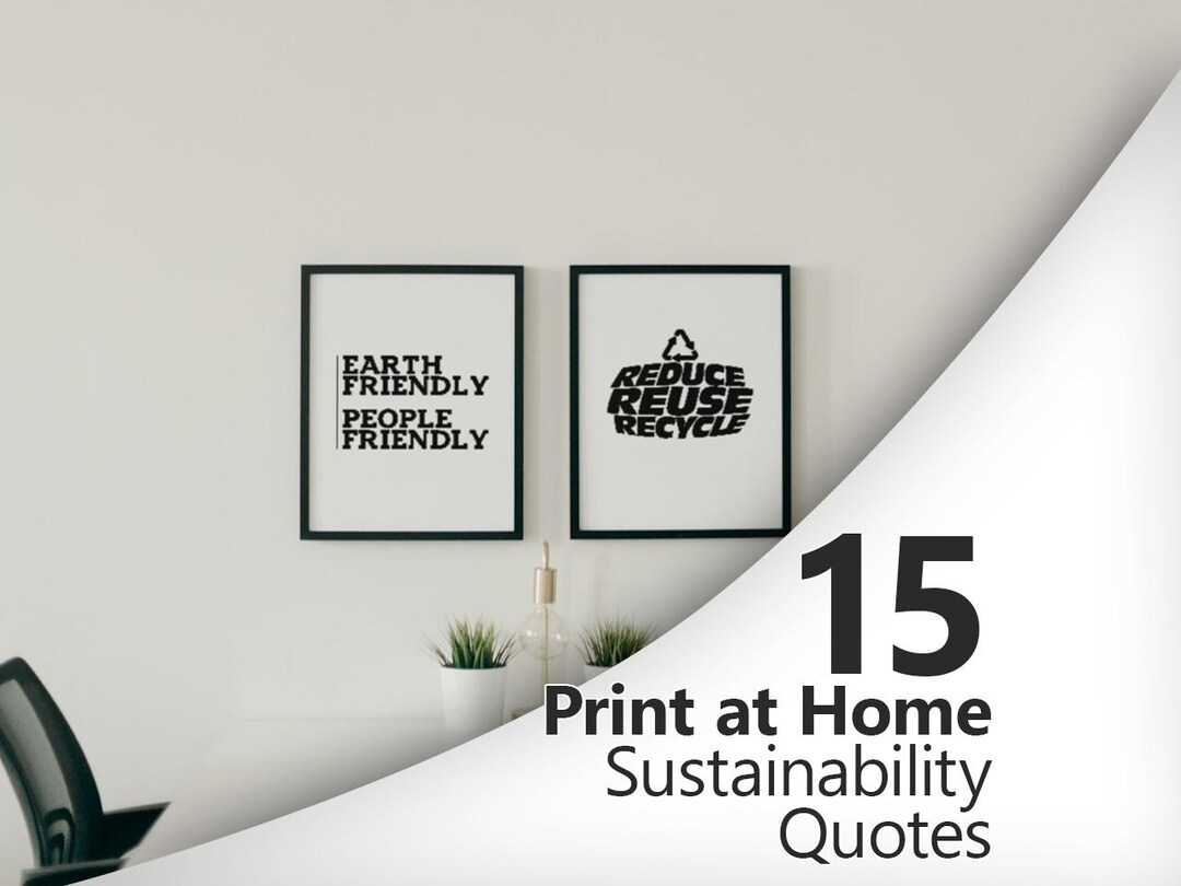 Sustainability Quotes Print at Home Wall Art / Nachhaltigkeit Sprüche ...