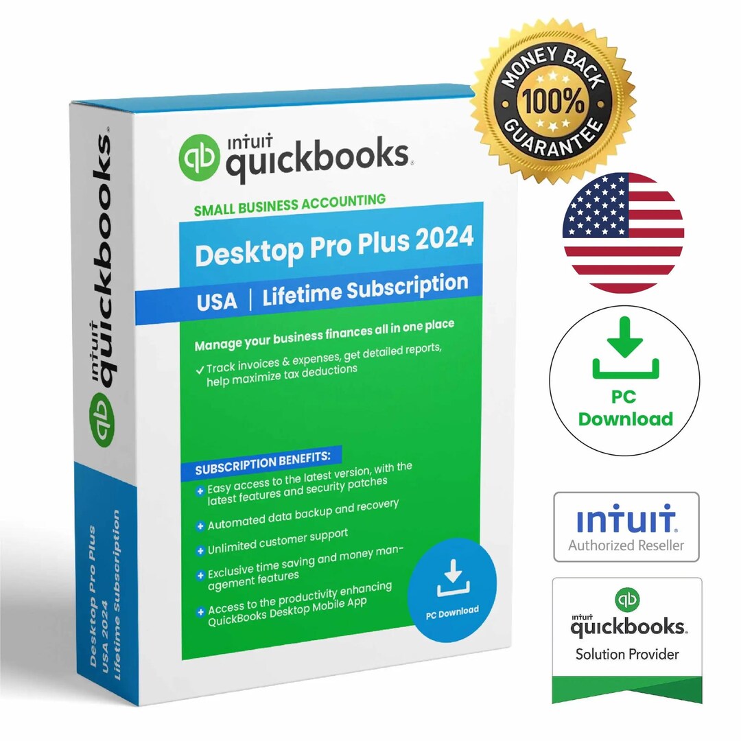 Quickbooks Desktop Pro Plus 2024 Lifetime License USA Edition - Etsy