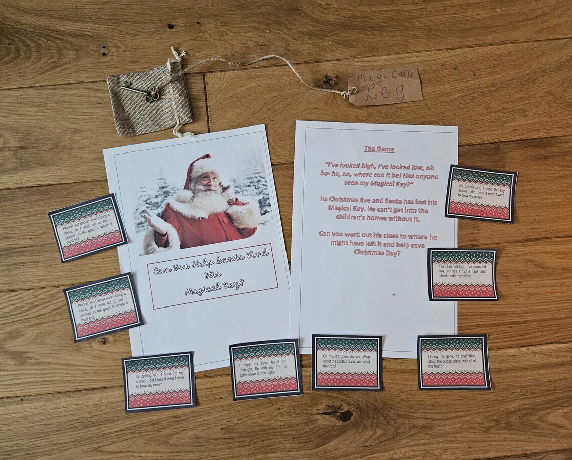 Christmas Hunt Game - Help Santa Find His Magical Key - Etsy
