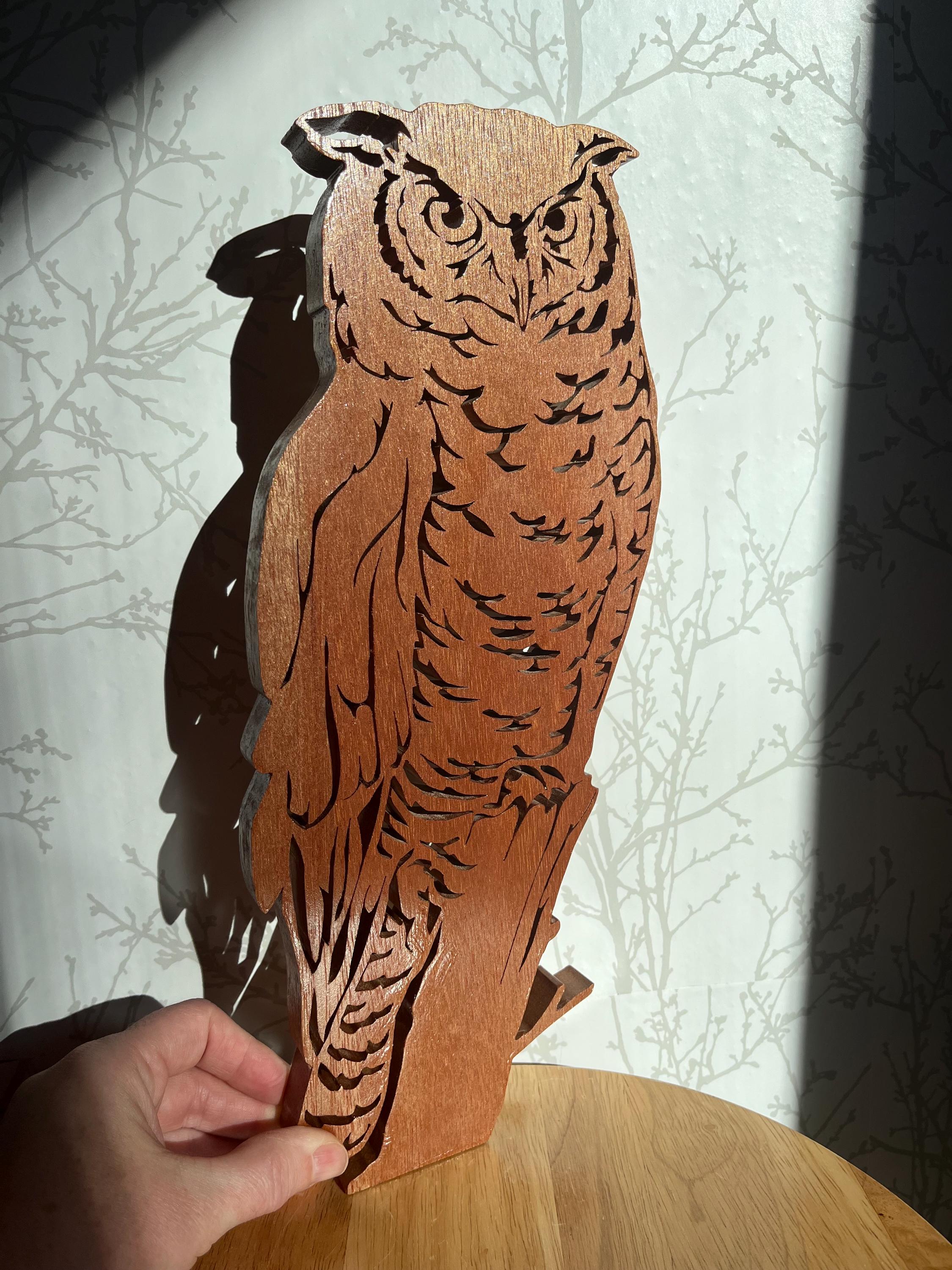 Owl | Wood Owl | Handcrafted Scroll Saw Fret Work Art | Handcrafted ...