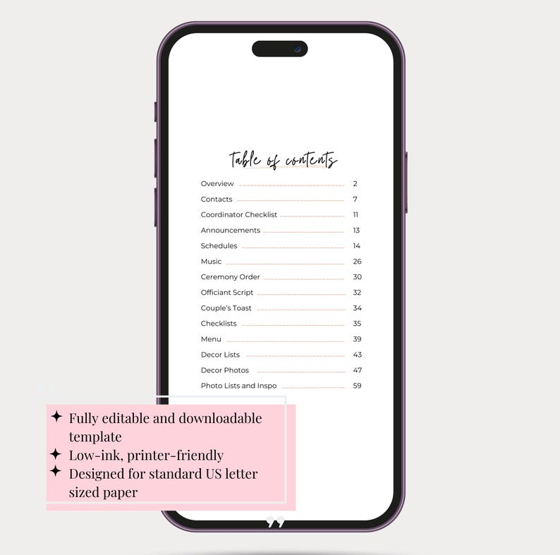 DIY Wedding Day Binder Template, Digital, Instant Download Template ...