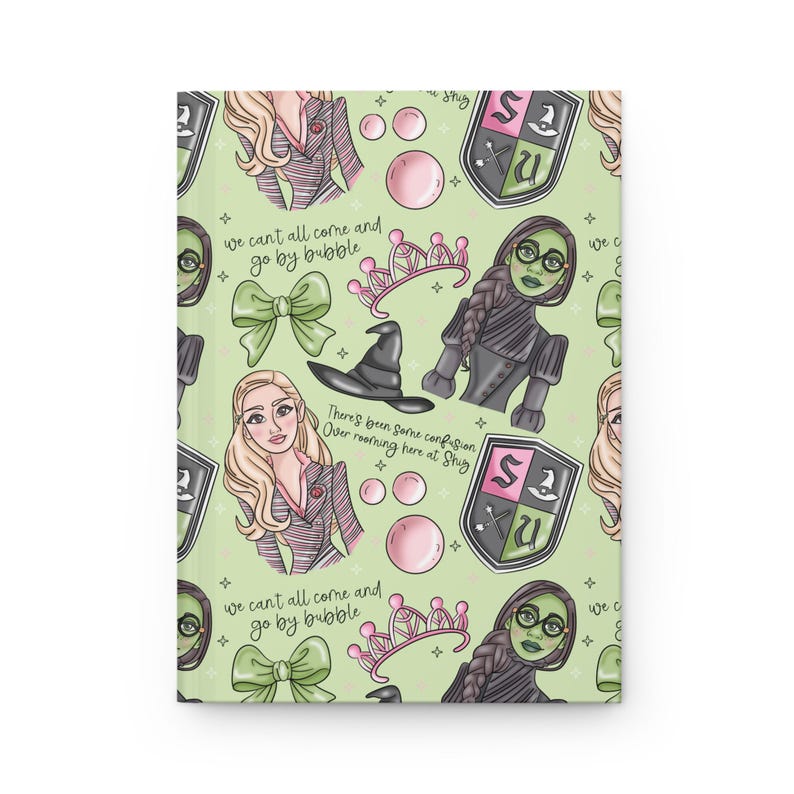 Hardcover Journal Matte, Wicked Movie Theme Notebook for Writing, Diary ...