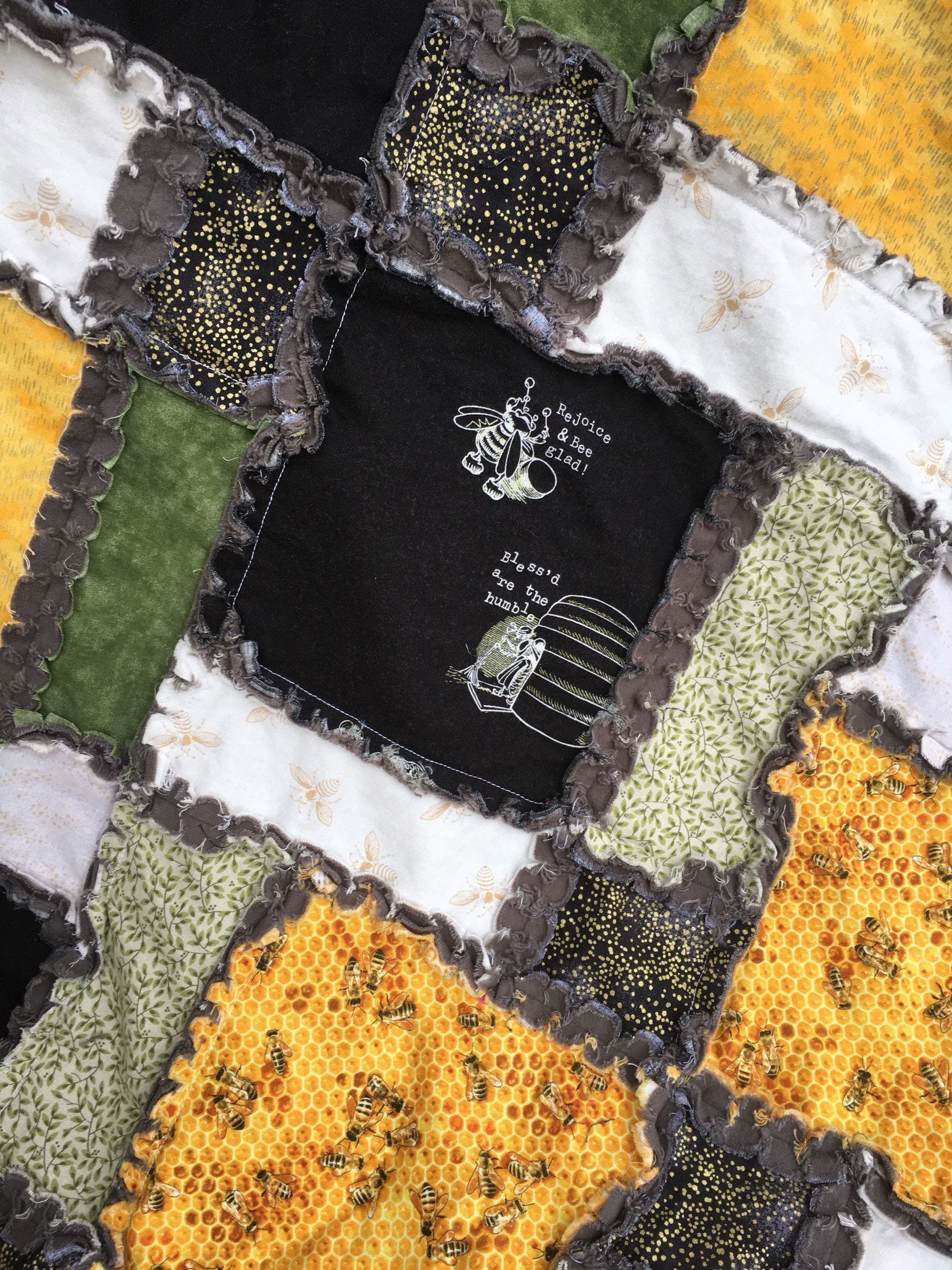 Bee-attitudes Rag Blanket - Etsy
