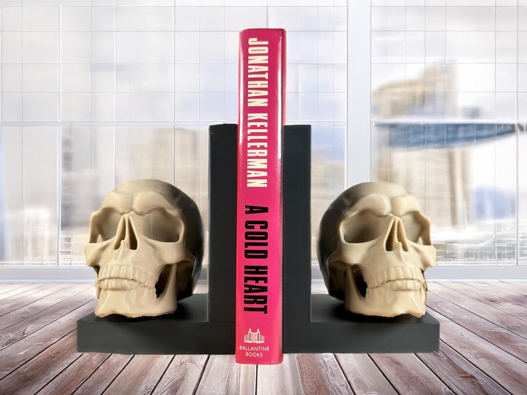 Skull Bookend Set - Etsy