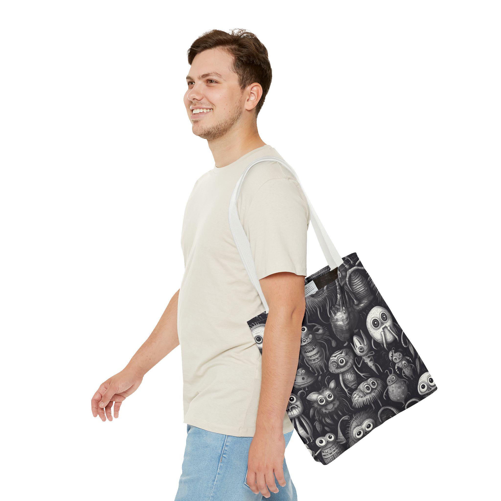 Creepy Creature Fantasy Tote Bag, Eco-friendly Shopper, Stylish Grocery ...