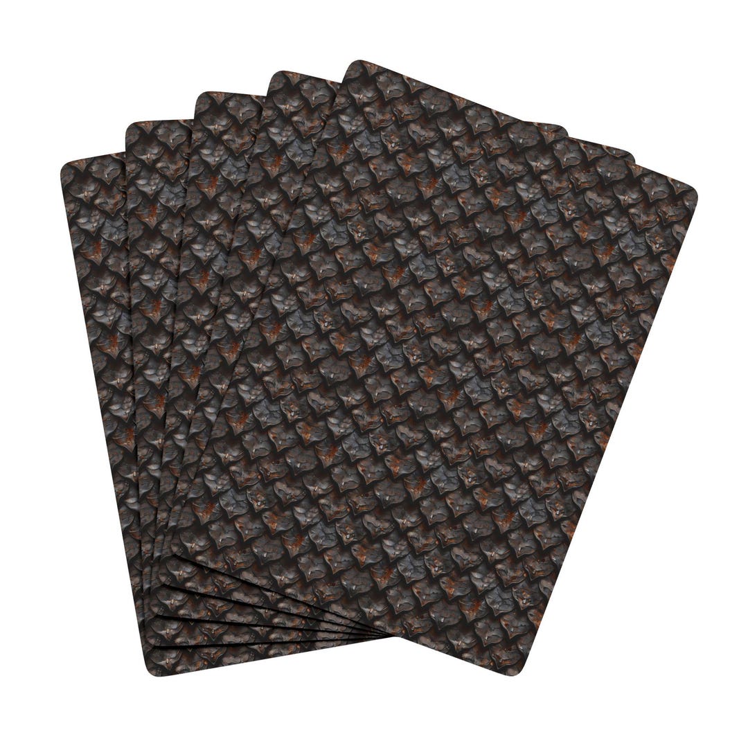 Poker Playing Cards, Brown Dragon Scale Set, Game Night Essentials ...
