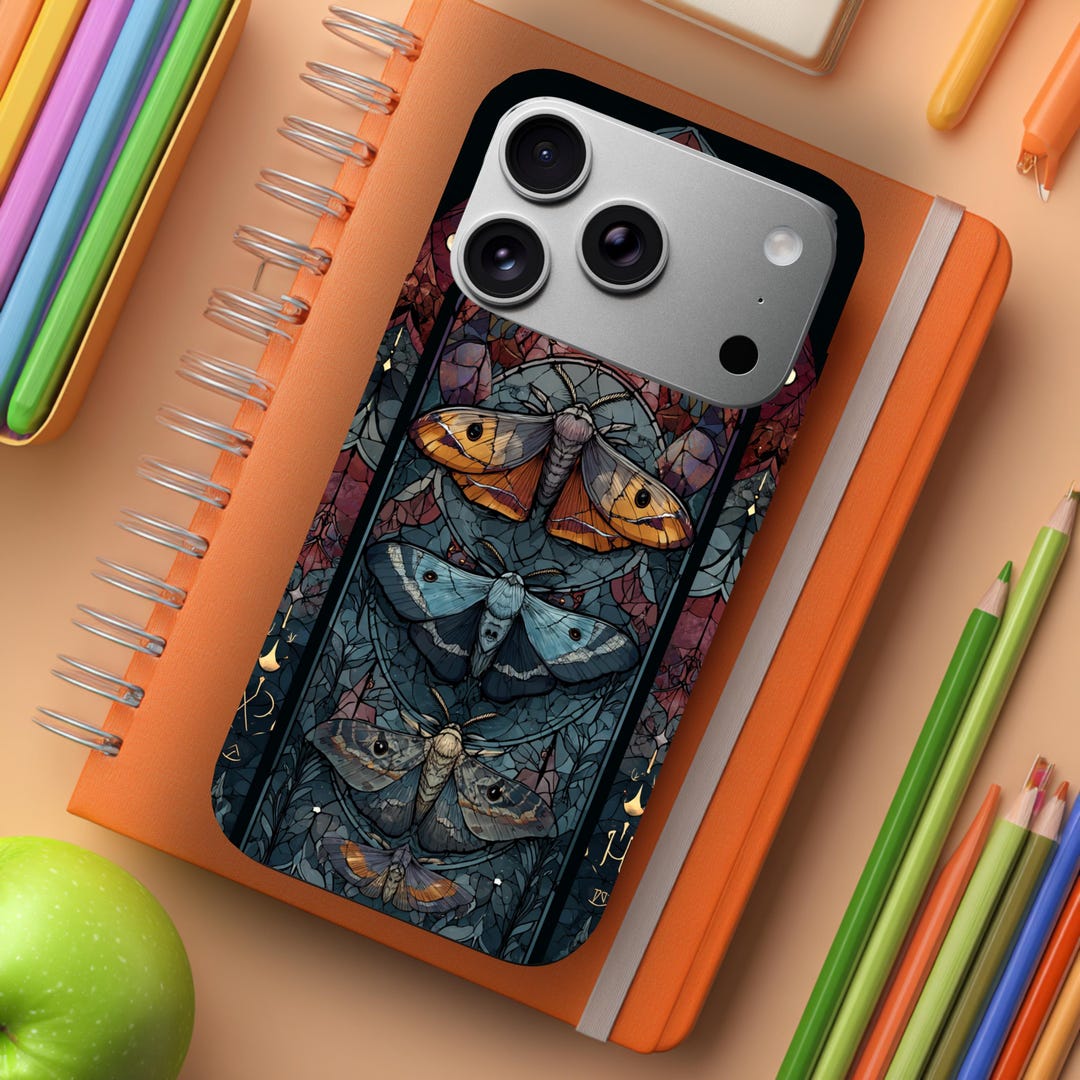IPhone 17 Cottagecore Case, Lunar Moon & Mystical Moths, Witchy Tough ...