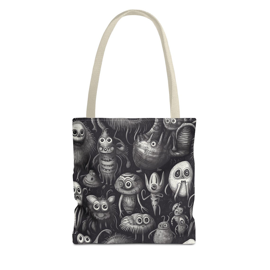 Creepy Creature Fantasy Tote Bag, Eco-friendly Shopper, Stylish Grocery ...