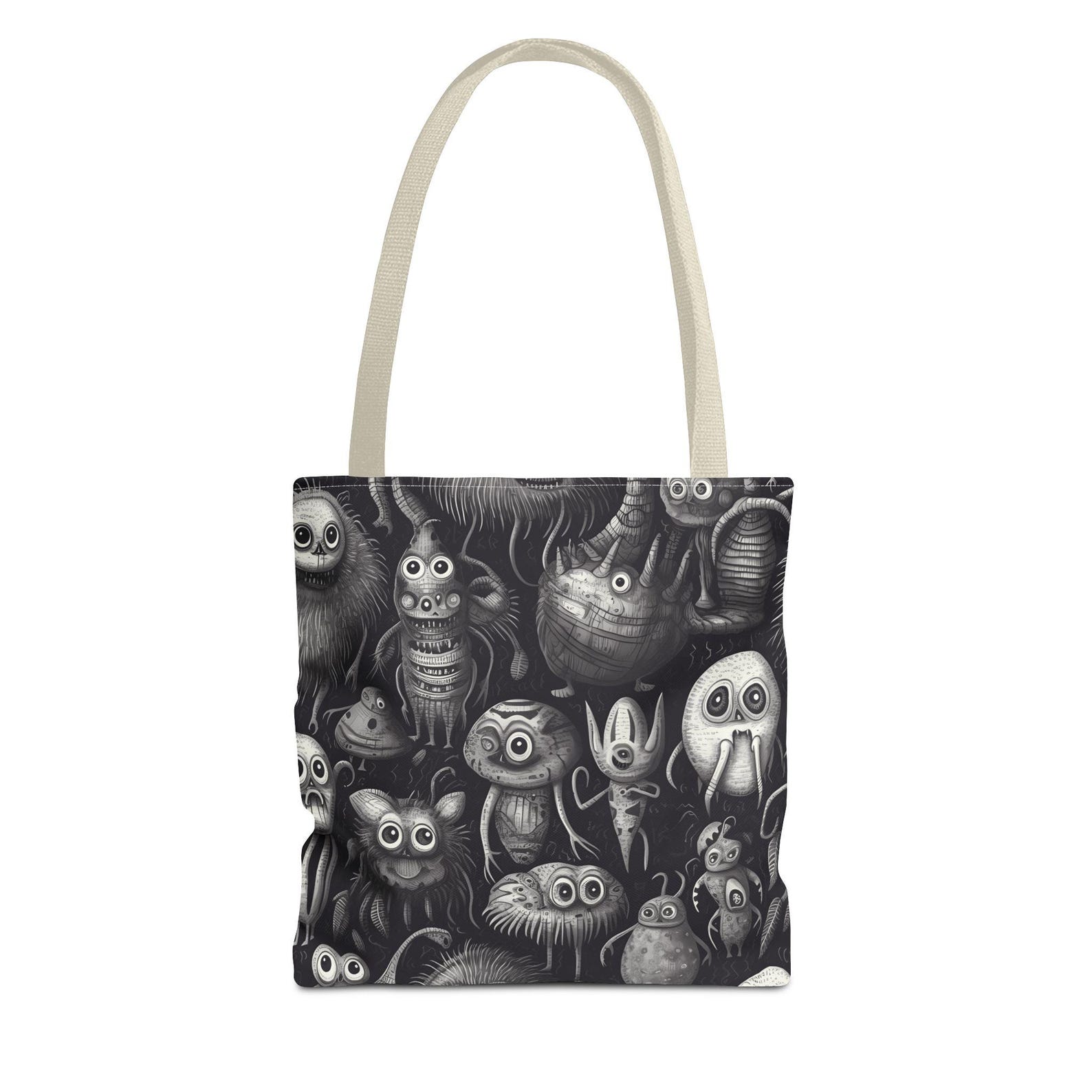 Creepy Creature Fantasy Tote Bag, Eco-friendly Shopper, Stylish Grocery ...