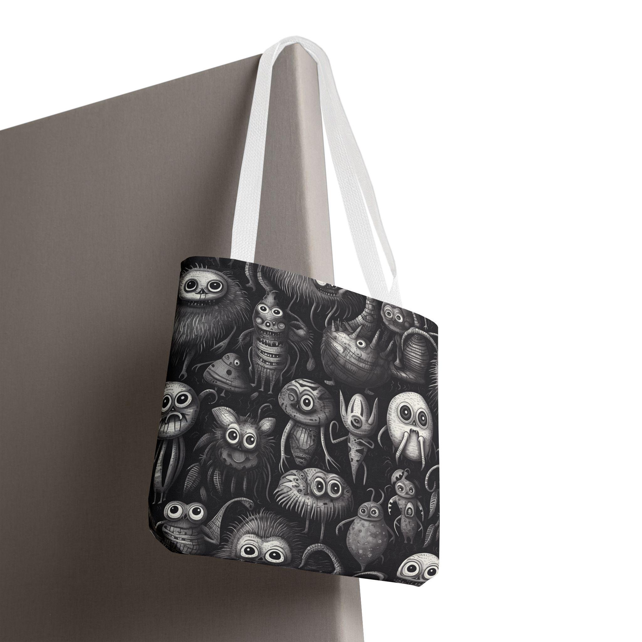 Creepy Creature Fantasy Tote Bag, Eco-friendly Shopper, Stylish Grocery ...