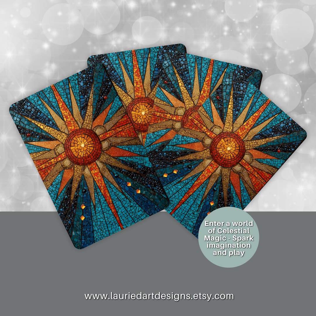 Stained Glass Sun Playing Cards: Art Deck for Gamers & Tarot - Etsy