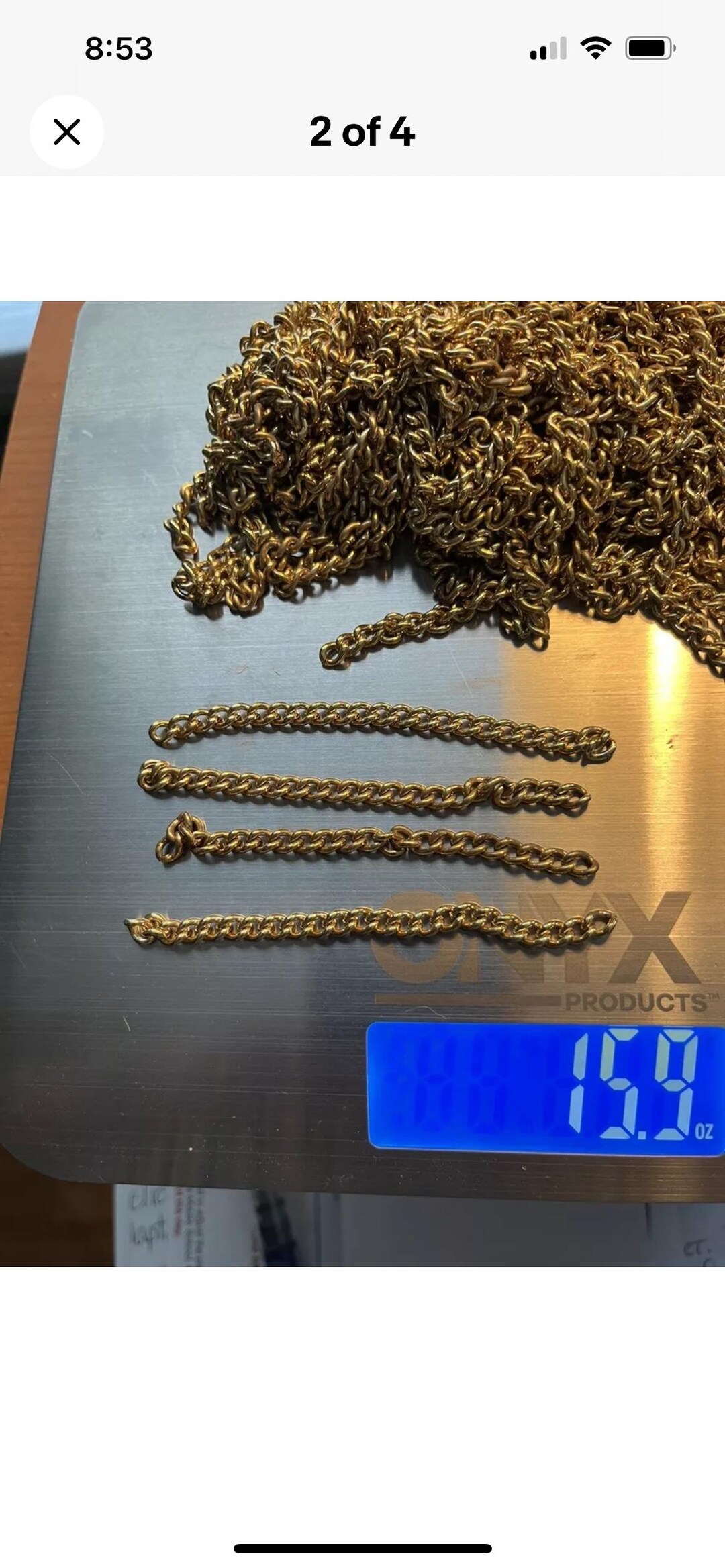 One Pound of 3” Long Gold Colored Chain - Etsy