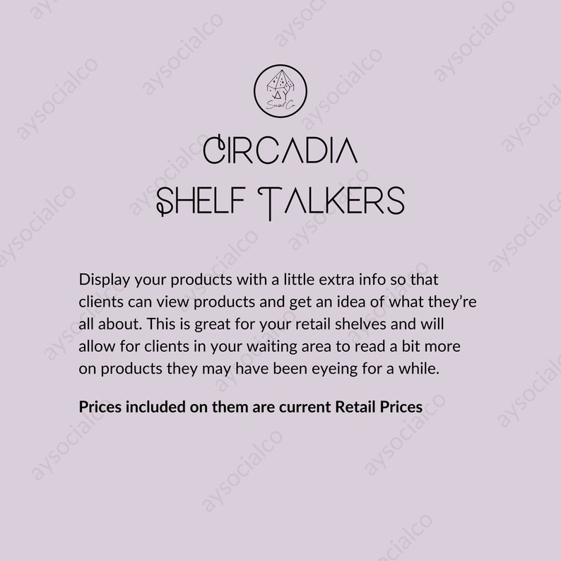 Circadia, Shelf Talker, Skincare Retail, Esthetician, Retail Display ...