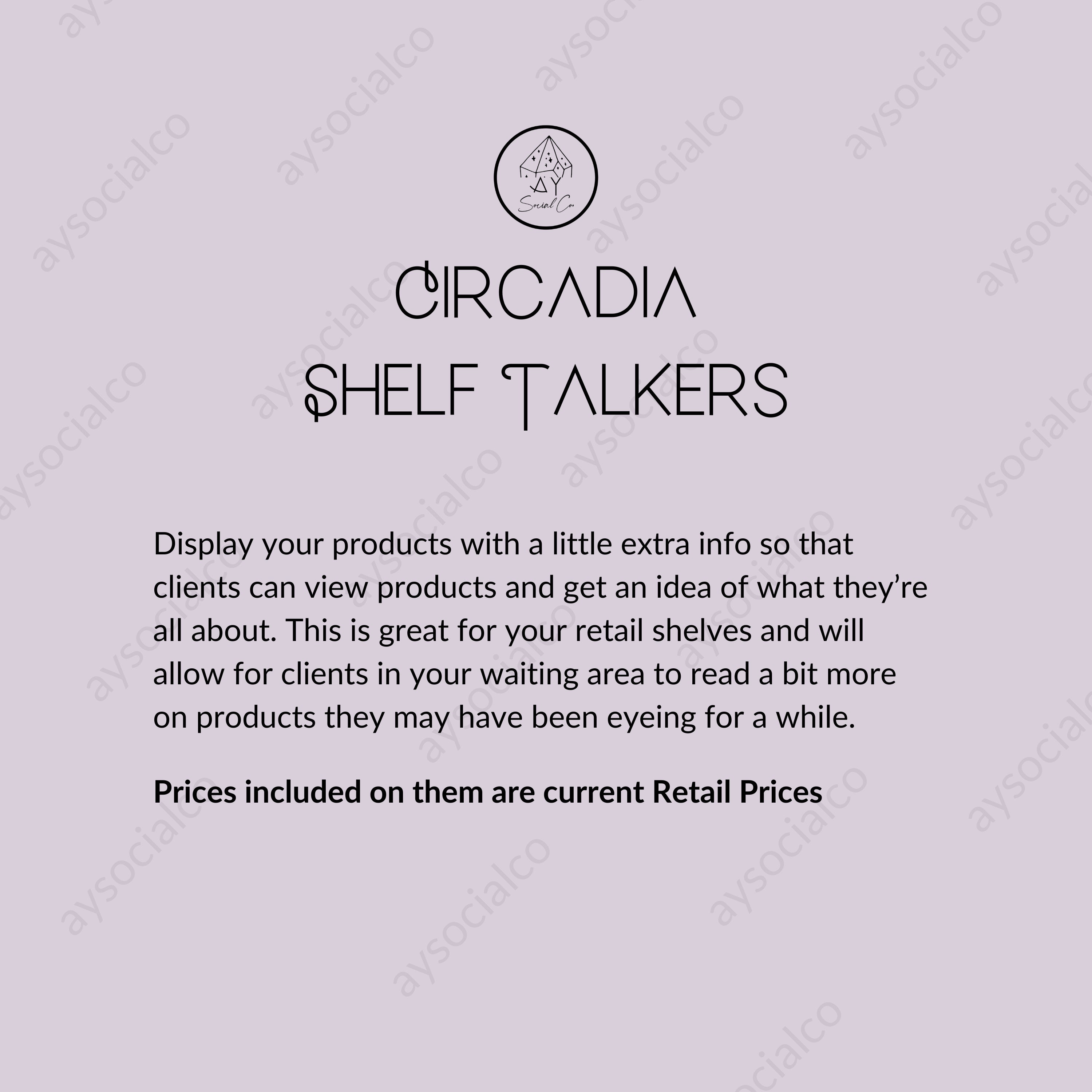Circadia, Shelf Talker, Skincare Retail, Esthetician, Retail Display ...