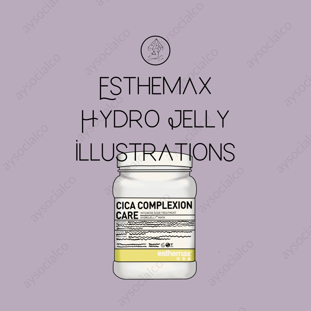 Hydro Jelly Mask, Illustration, Jelly Mask Graphic, Esthetician Clip ...