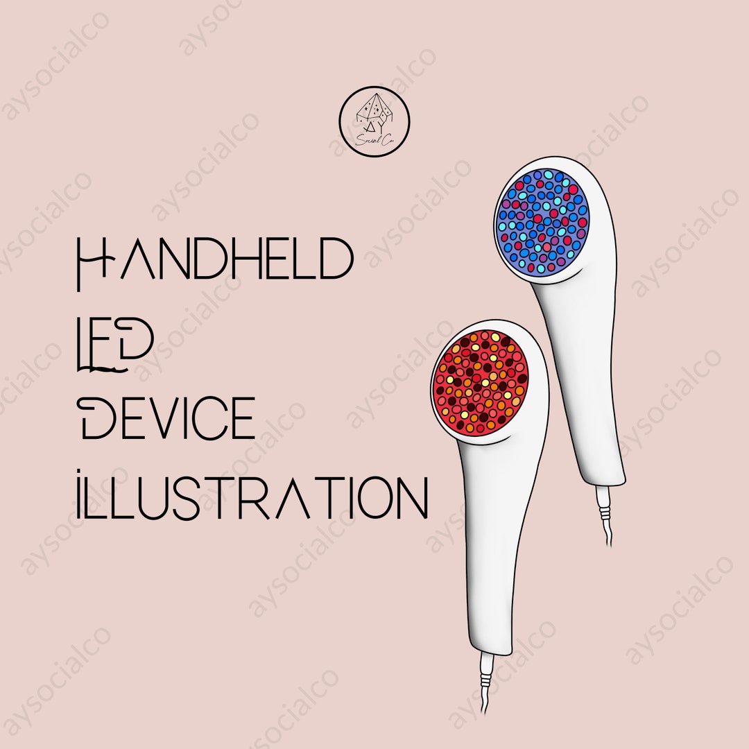 LED Tool, Illustration, LED Graphic, Esthetician Clip Art, Skin Care ...