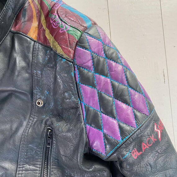 Vintage Rocker Leather Jacket Heavy Metal Motorcycle … - Gem