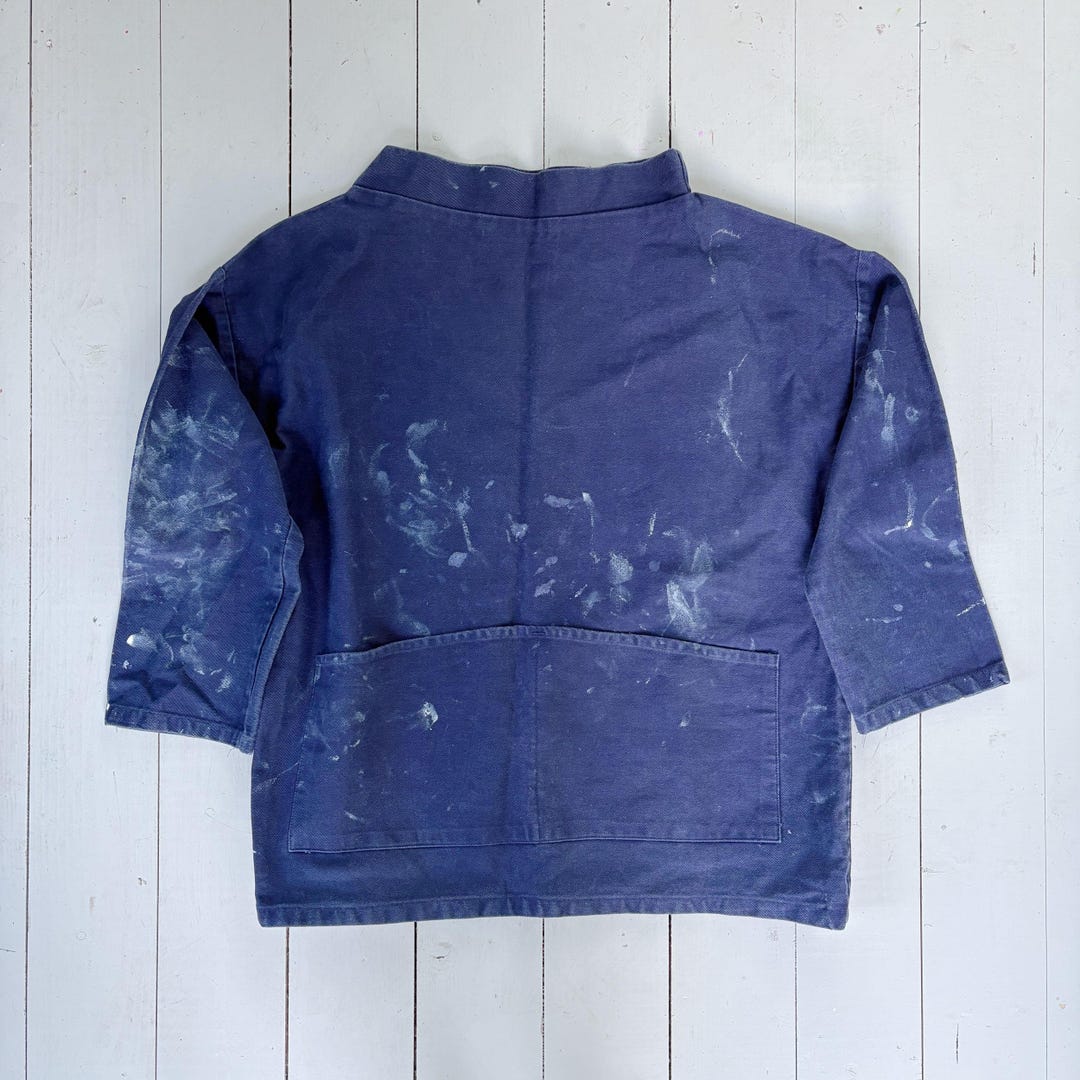 Rare Vintage Barbour Artist Smock Indigo Workwear Painters Pullover ...