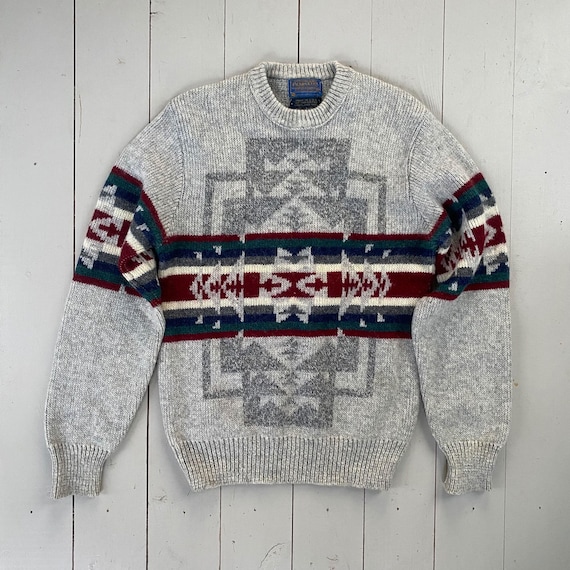70s Vintage Pendleton Wool Sweater, Native American C… - Gem