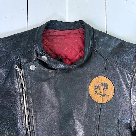 Vintage 1970s Furygan Leather Motorcycle Jacket: Cla… - Gem