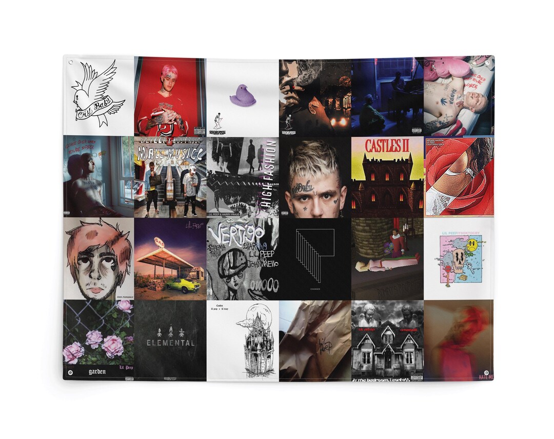 Lil Peep Album Tapestry / Lil Peep Album Covers Flag / Music Album ...