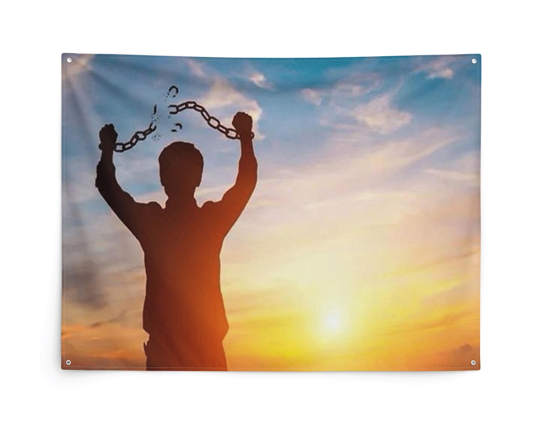 Freedom Man Breaking Chains Meme Tapestry - Etsy