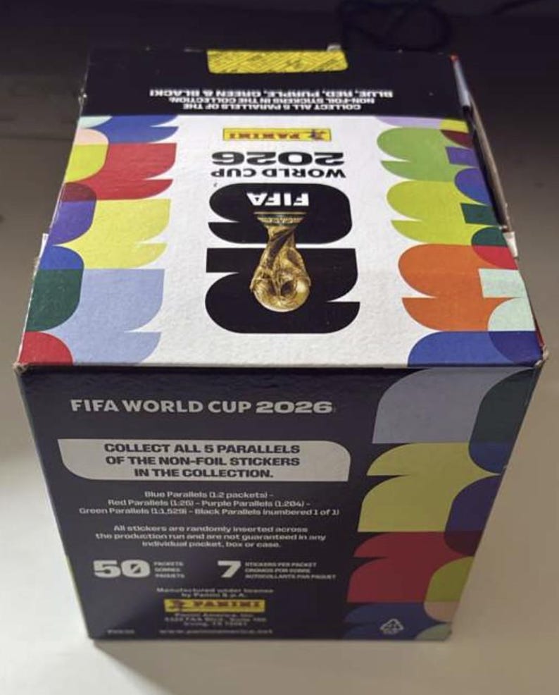 FIFA World Cup 2026 Official Sticker Box – Panini 50-pack Sealed and 2 ...