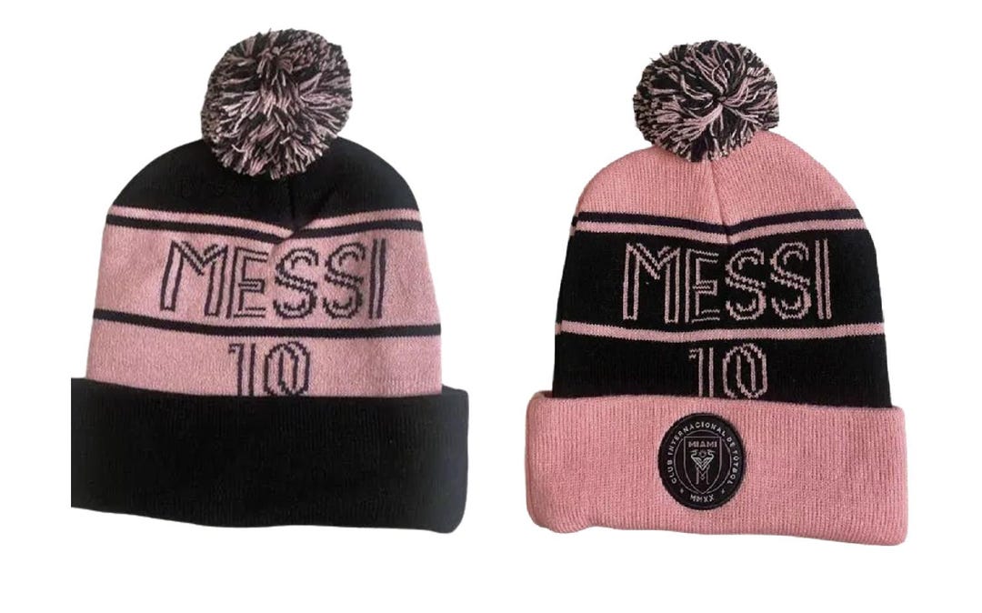 Messi Number 10 Holidays Winter Beanie Hat, Classic Cuffed Knit Hat ...