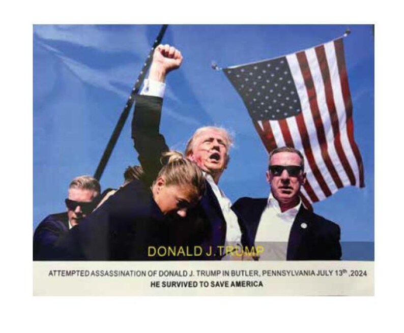 Trump Assassination Attempt Fight Poster Picture, July 13, 2024 'keep ...