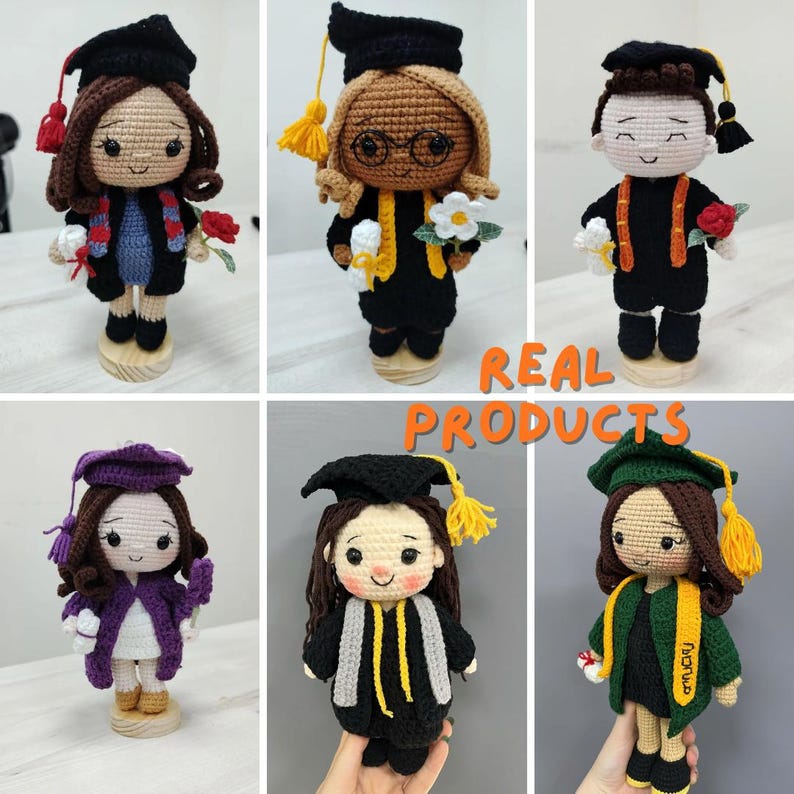 Custom Crochet Graduation Doll, Personalized Look Alike Amigurumi ...