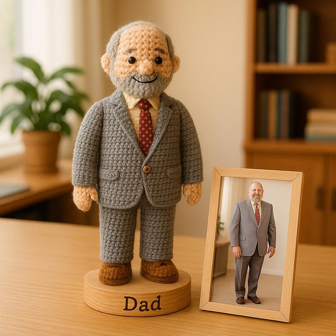 Custom Lookalike Crochet Dad Doll – Personalized Gift for Dads ...