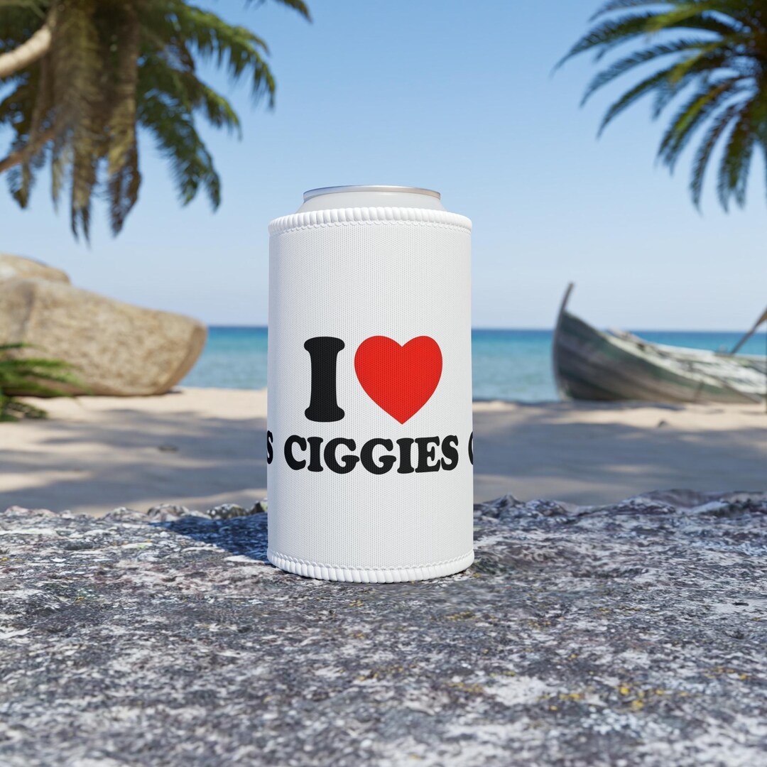 I Love Ciggies Stubby Cooler Nostalgic Aussie Beer Gift Gift for Smoker ...