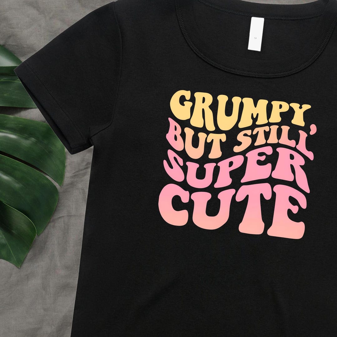 Grumpy but Still Super Cute Organic Rib Baby Tee, Women's Cropped Top ...