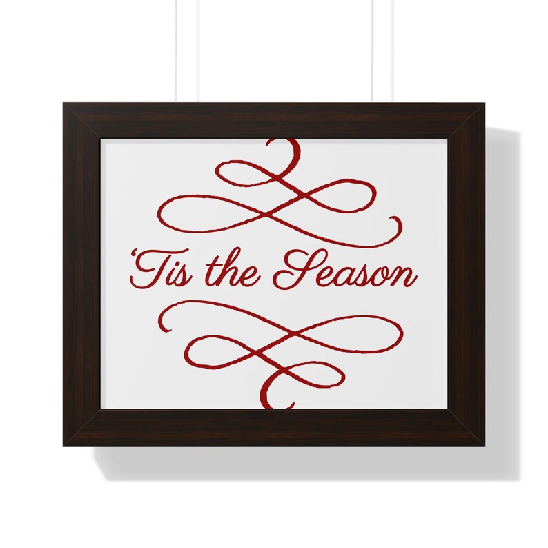 Seasonal Framed Poster 'tis the Season Decor, Holiday Wall Art ...