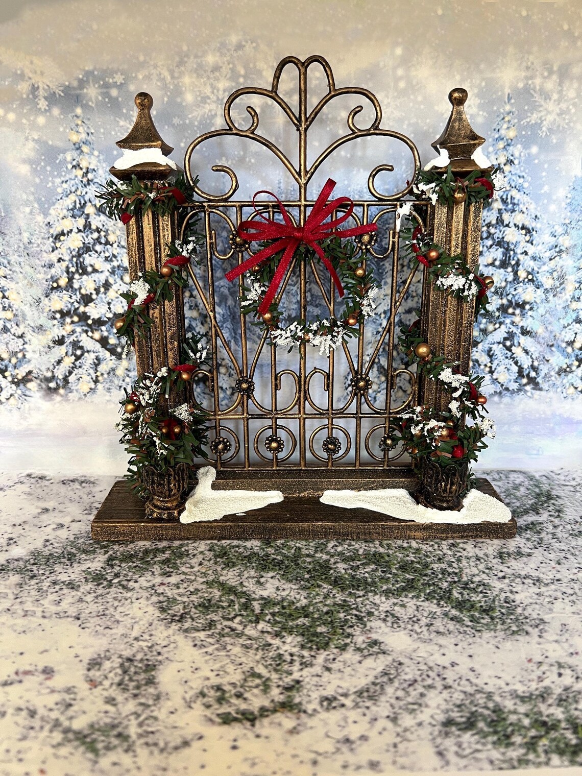 Miniature Vintage Dollhouse Christmas Mansion Gate 1:12 Beautiful and ...