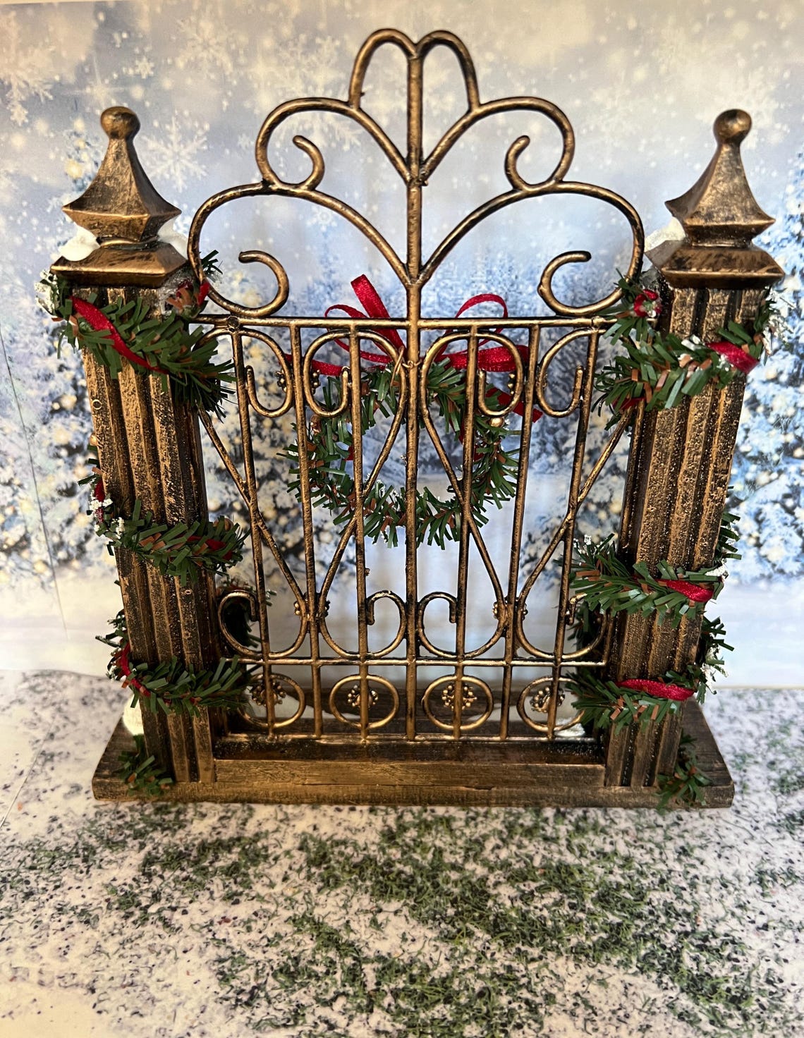 Miniature Vintage Dollhouse Christmas Mansion Gate 1:12 Beautiful and ...