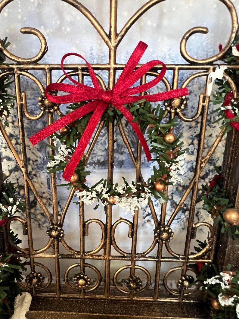 Miniature Vintage Dollhouse Christmas Mansion Gate 1:12 Beautiful and ...