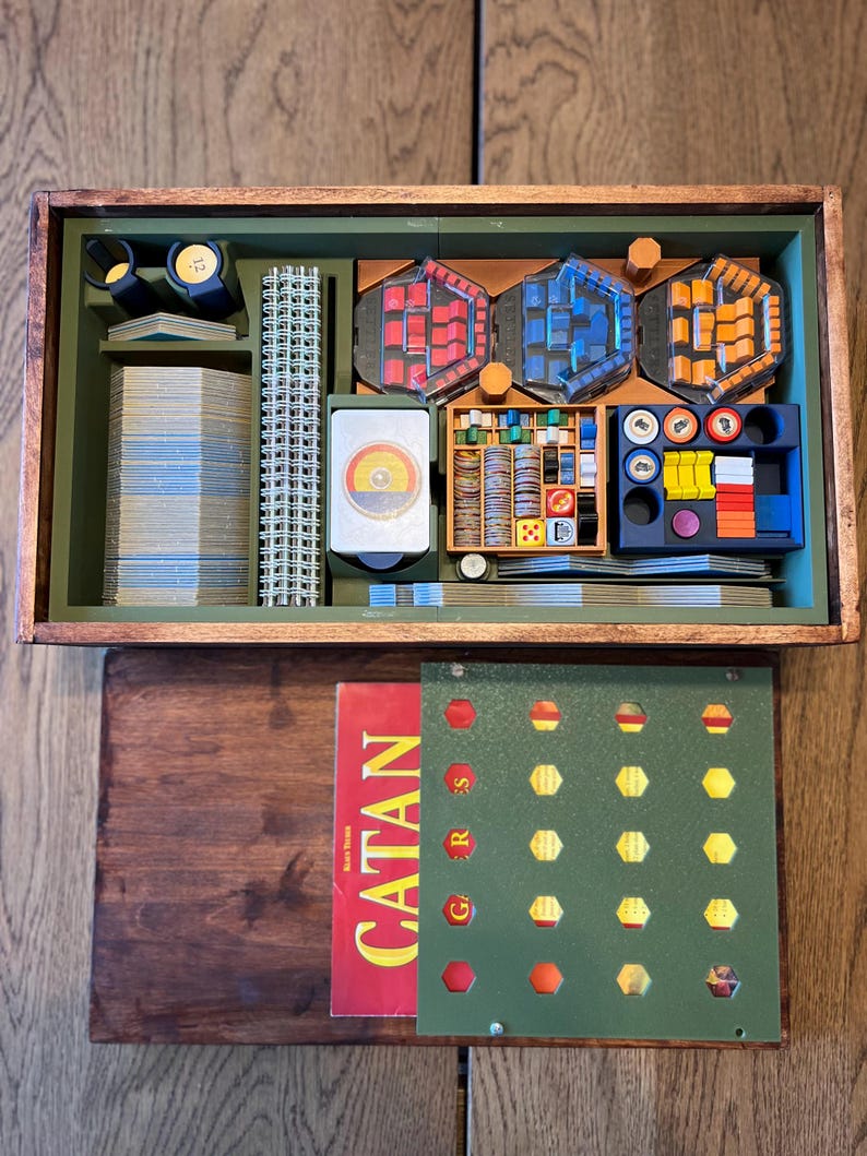 Wooden Catan Organizer Settlers, Seafarers & Cities/knights 5-6 ...