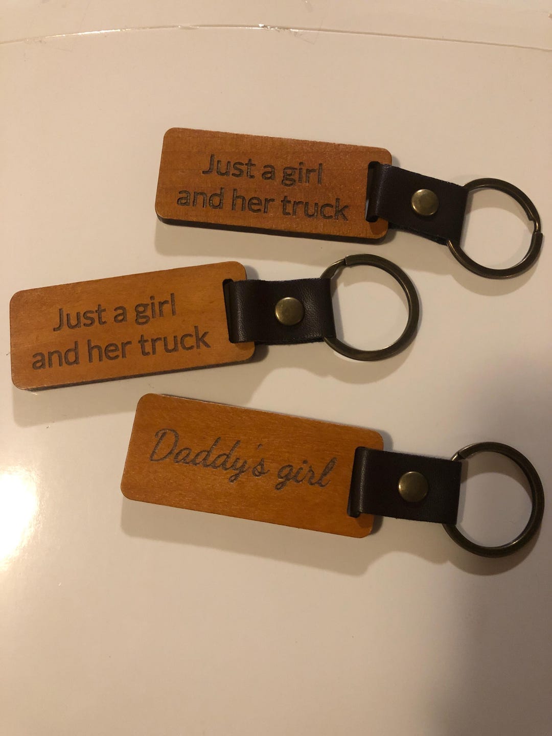 Custom Wood & Leather Keychain: Design Your Own! - Etsy
