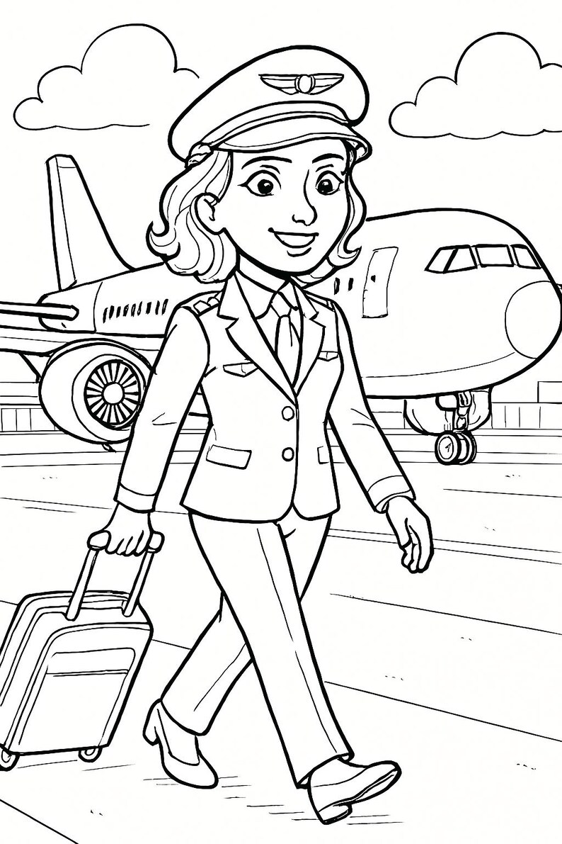 Future Careers Coloring Book for Girls: Dream Big, 20 Pages - Etsy