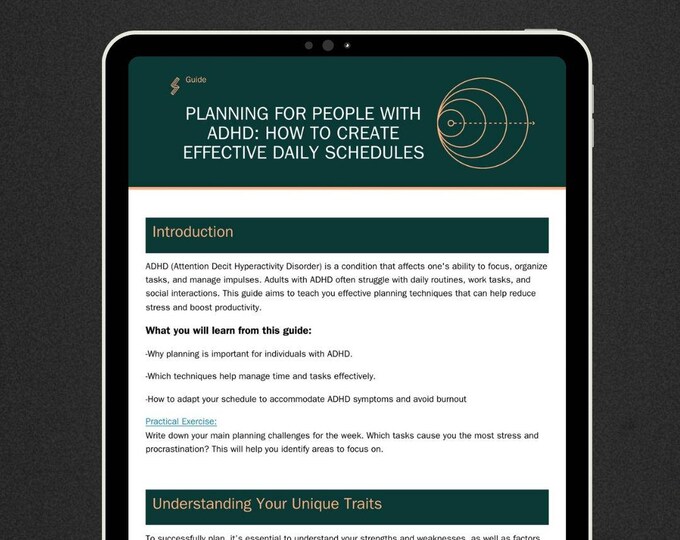 ADHD Time Management: How to Build a Daily Schedule That Sticks - Etsy