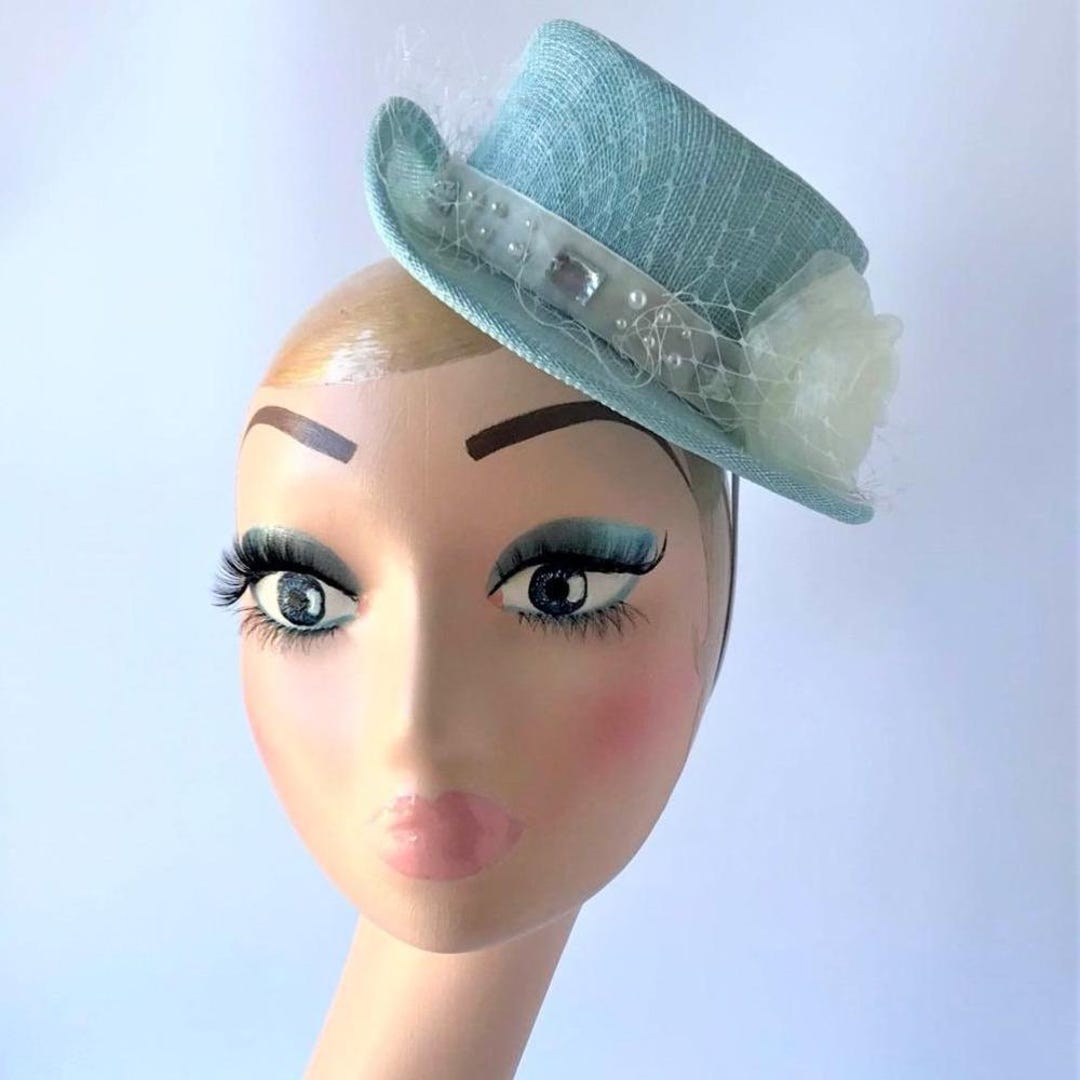 Blue Mini Top Hat - Etsy