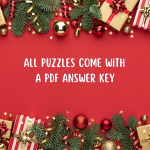 Christmas Printable Word Scramble | Customizable Large Print Puzzles ...